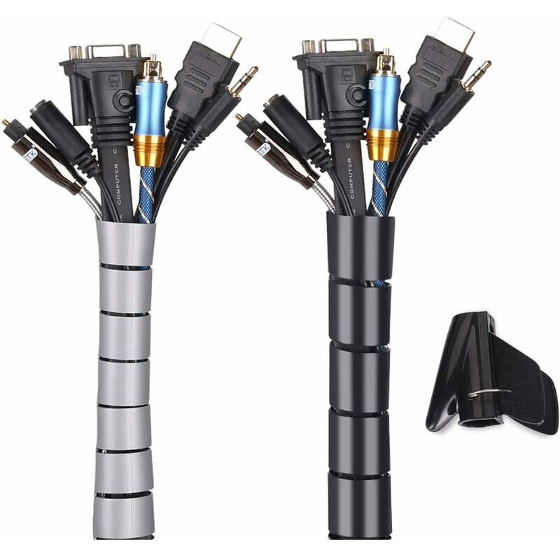 Cache Cable 2 Pack,Flexible Range Cable 2m PE Cable Rangement ...
