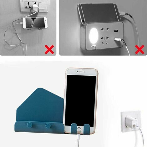 Support de téléphone mural, support de télécommande mural, chargeur de ...