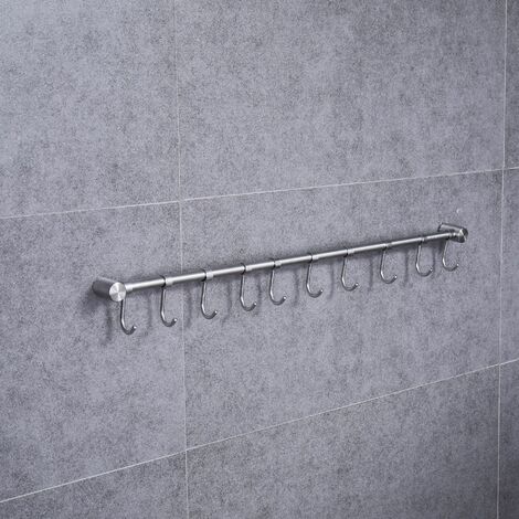 Crochet à torchon，Crochet Barre de Cuisine en Acier Inox avec Argent ...