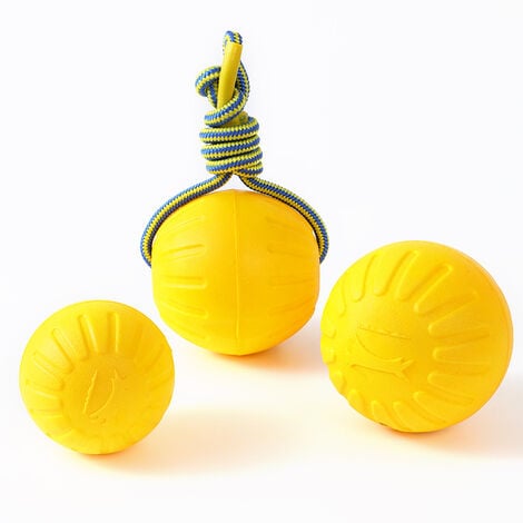 Jouet pour chien balle en corde, balle en mousse pour chien, petite balle moyenne jouet flottant ...
