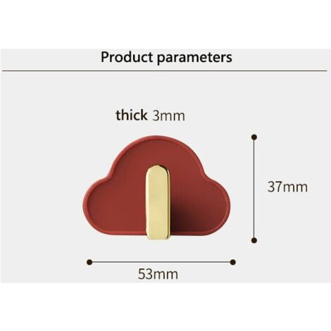 4 pièces de nuage en forme de L crochets sans soudure poinçonnage mur ...