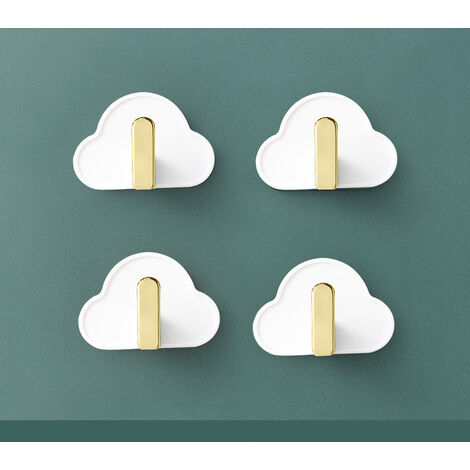 4 pièces de nuage en forme de L crochets sans soudure poinçonnage mur ...