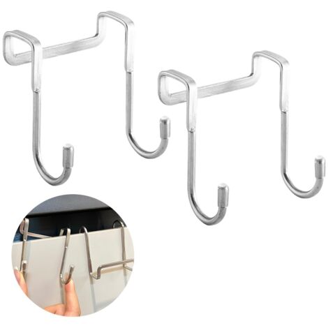 Lot de 2 crochets pour porte de tiroir, armoire, en acier inoxydable ...