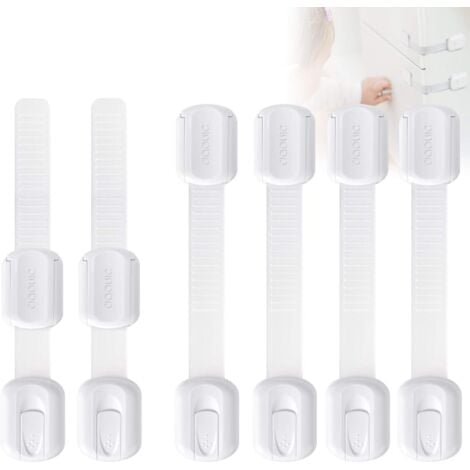 Bloque Porte Bébé Verrouillage Sécurité - [Lot de 6] Serrures Verrous Loquets de Sécurité Pour ...