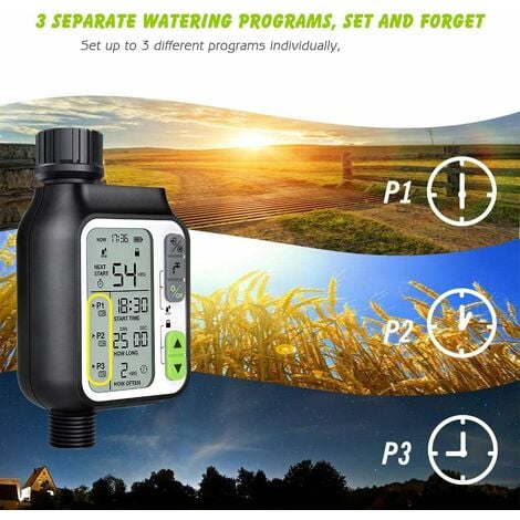 Programmateur Arrosage Automatique Minuteur Arrosage pour Jardin Contrôle Manuel Capteur de ...