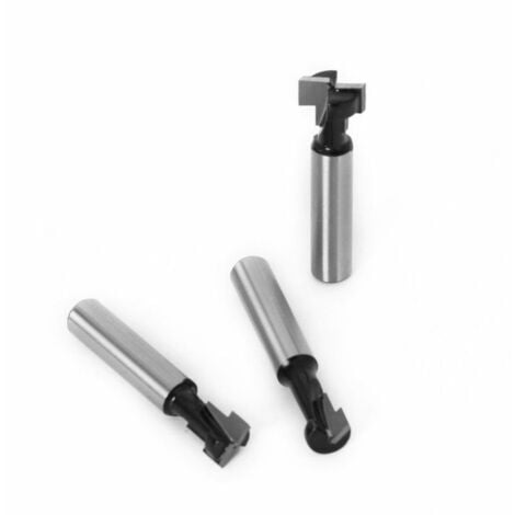 Fraise en Rainure en T, Routeur à Rainure en T Forme Routeur Bits, 3Pcs Queue de fraise avec ...