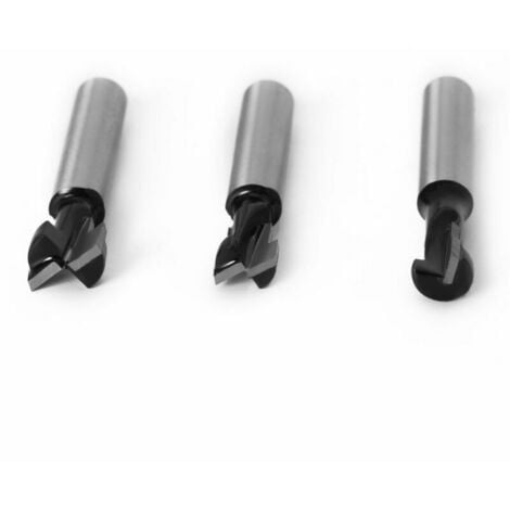 Fraise en Rainure en T, Routeur à Rainure en T Forme Routeur Bits, 3Pcs Queue de fraise avec ...