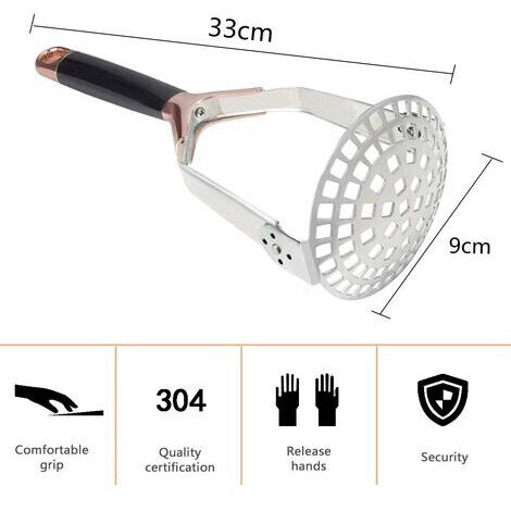 Presse-purée portable en acier inoxydable pour purée de pommes de terre ...