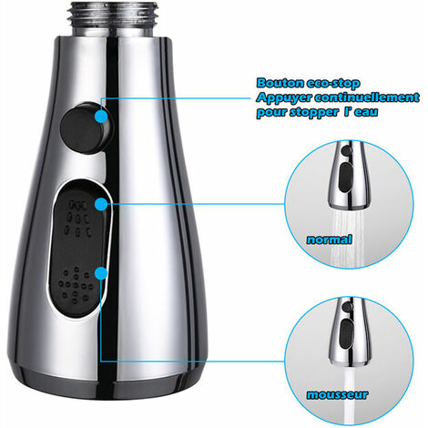 Douchette Evier Pull-Out Douches Robinet Mitigeur Cuisine Pro Tête de ...