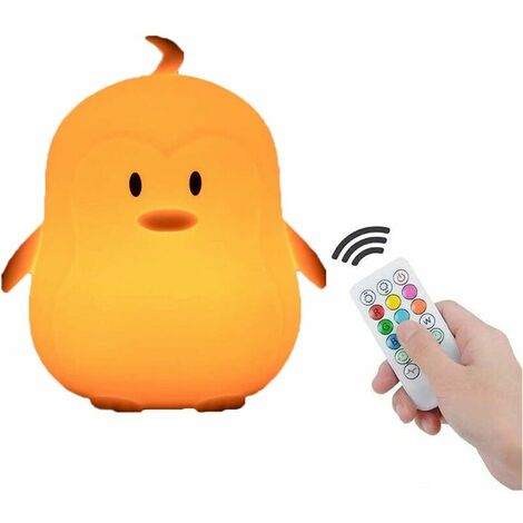 Veilleuses pingouin de taille moyenne pour, lampe de chevet pour enfants, lampe de jardin d ...