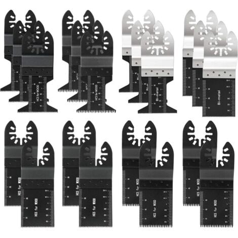 Lot de 20 lames de scie oscillantes professionns pour bois/métal, outil ...