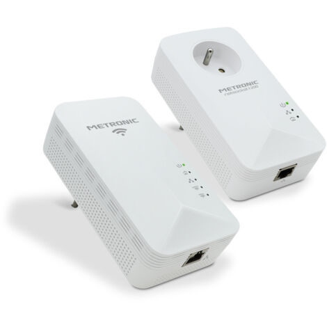 Prise CPL netsocket 1200 avec prise gigogne et CPL Wi-Fi 1200 Mb/s