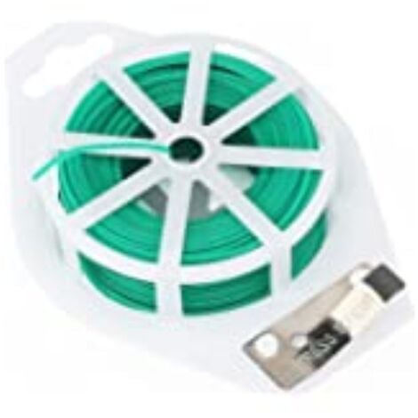 Fil de fer plastifi Vilmorin, couleur verte, avec coupe - 100 m
