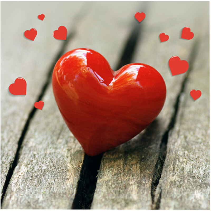 20 serviettes papier coeur