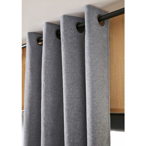 Rideau occultant thermique 140 x 260 cm Bjorn gris