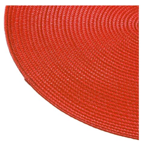 Set de table tresse rond rouge