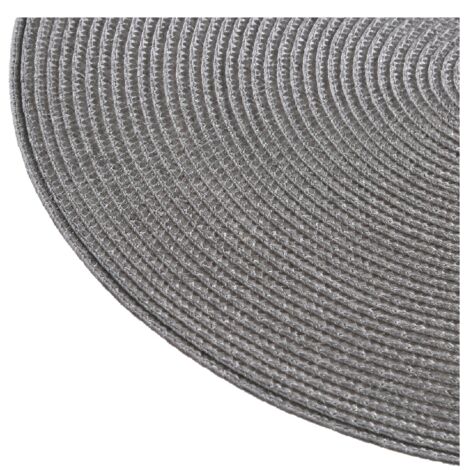 Set de table tresse rond gris clair