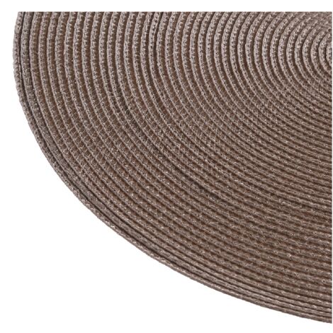 Set de table tresse rond taupe