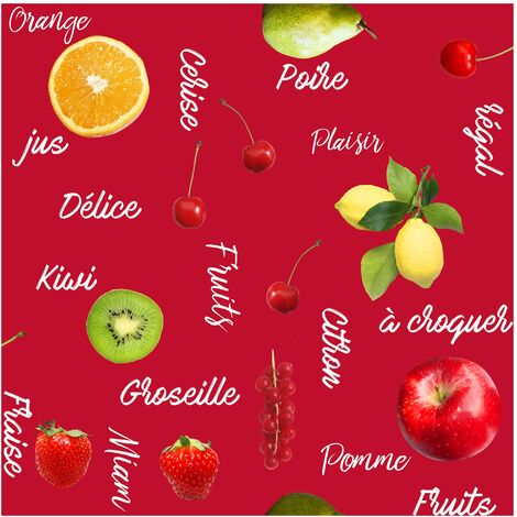 Nappe Toile cirée au mètre Fruits rouge