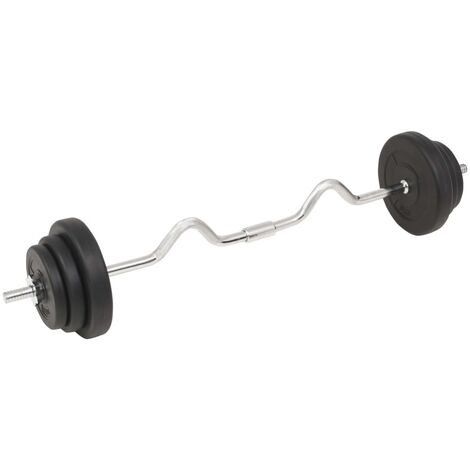 Haltères 30 kg réglables avec connecteur de barre de musculation ...