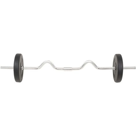 Haltères 30 kg réglables avec connecteur de barre de musculation ...