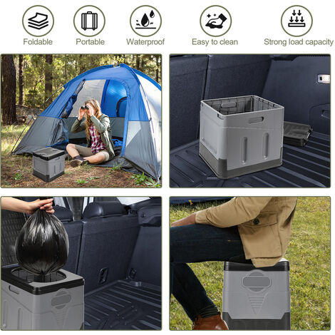 (Deactive)Toilette Portable 20L, pliables, Toilettes de Camping 30.5x26 ...