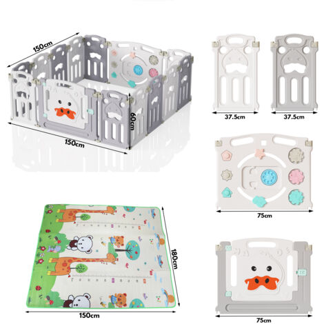 (Deactive)VINGO Parc Bébé Pliable, Parc Enfant Modulable avec, pour ...