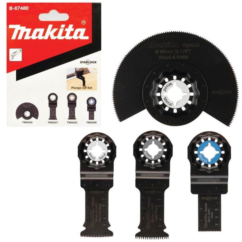 MAKITA B-67480 (4pc) Multi tool plunge set