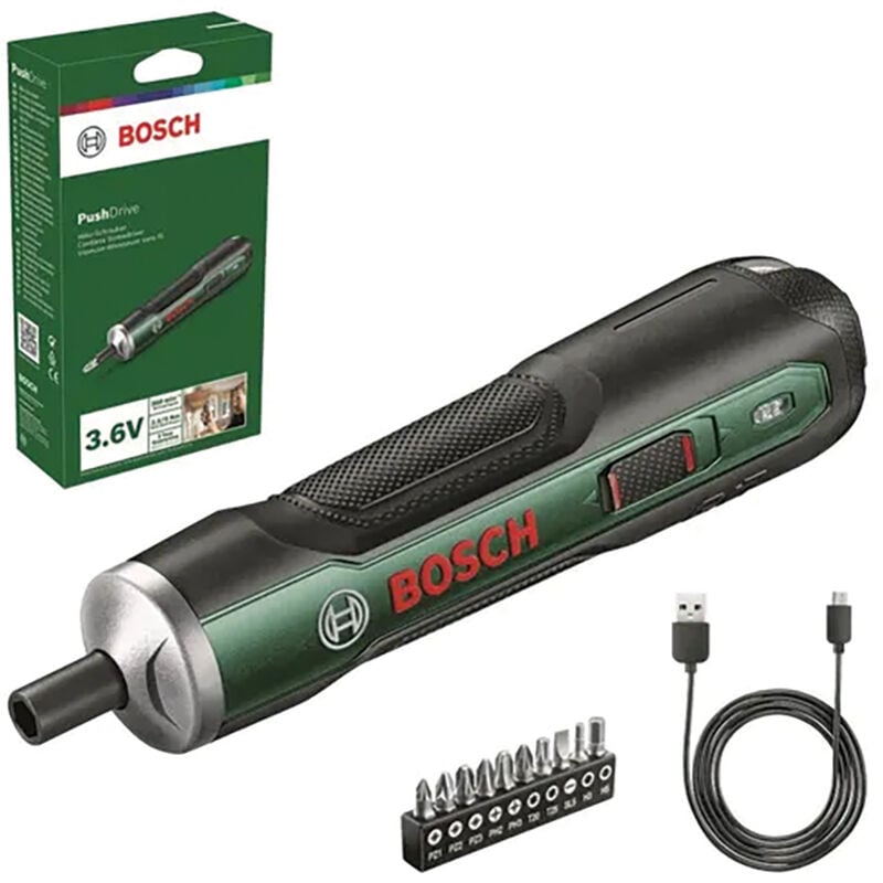 BOSCH DIY PUSH DRIVE 3.6v Screwdriver 1/4" hex drive