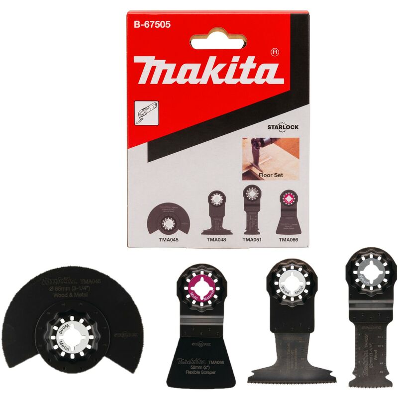 MAKITA B-67505 (4pc) Multi tool floor set