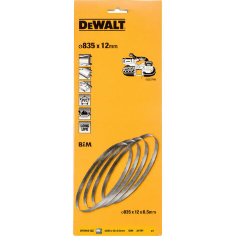 DEWALT DT8462 (pkt of 4) Bandsaw blades 835mm x 12mm x 24tpi