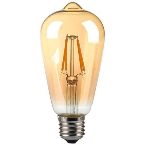 V-TAC Ampoule LED E27 8W ST64 Filament Ambre 2200K