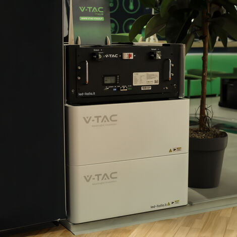 V-TAC Rack de stockage de batteries au lithium 9,6kWh BMS intégré pour ...