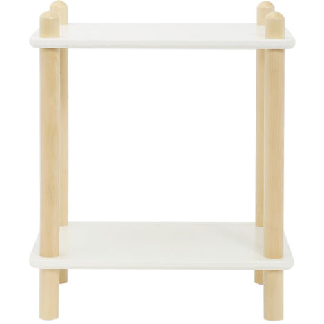 FURNITURE HMD Display Rack Birch and MDF Shelf Unit Bookshelf 2 Tier ...