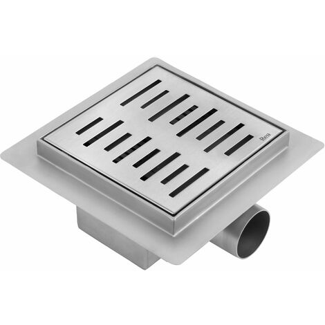 Drain de douche Rea Line 15x15 cm design moderne finition nickel brosse ...
