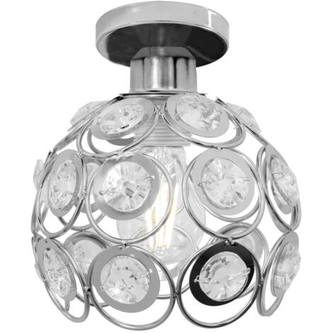 LUSTRE APP204 MÉTAL ARGENT E27 1-POINT LUMINEUX