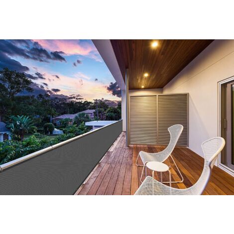 Brise vue de balcon Grey 1x7M PE