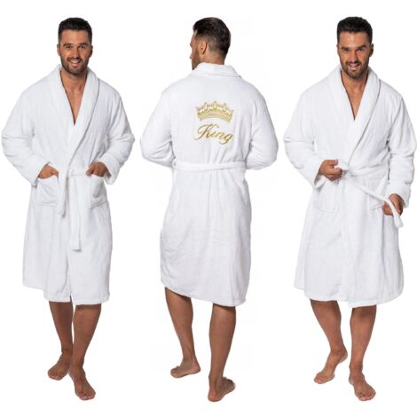 PEIGNOIR MEN KING WHITE COLLAR S/M