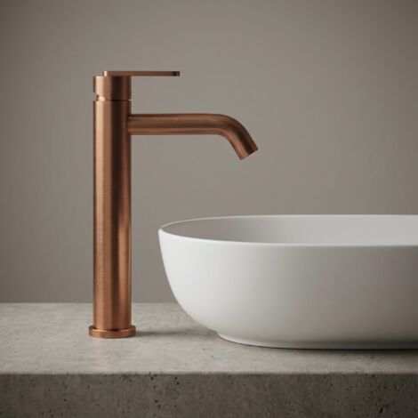 Robinet De Lavabo Rea Ontario Brush Copper High
