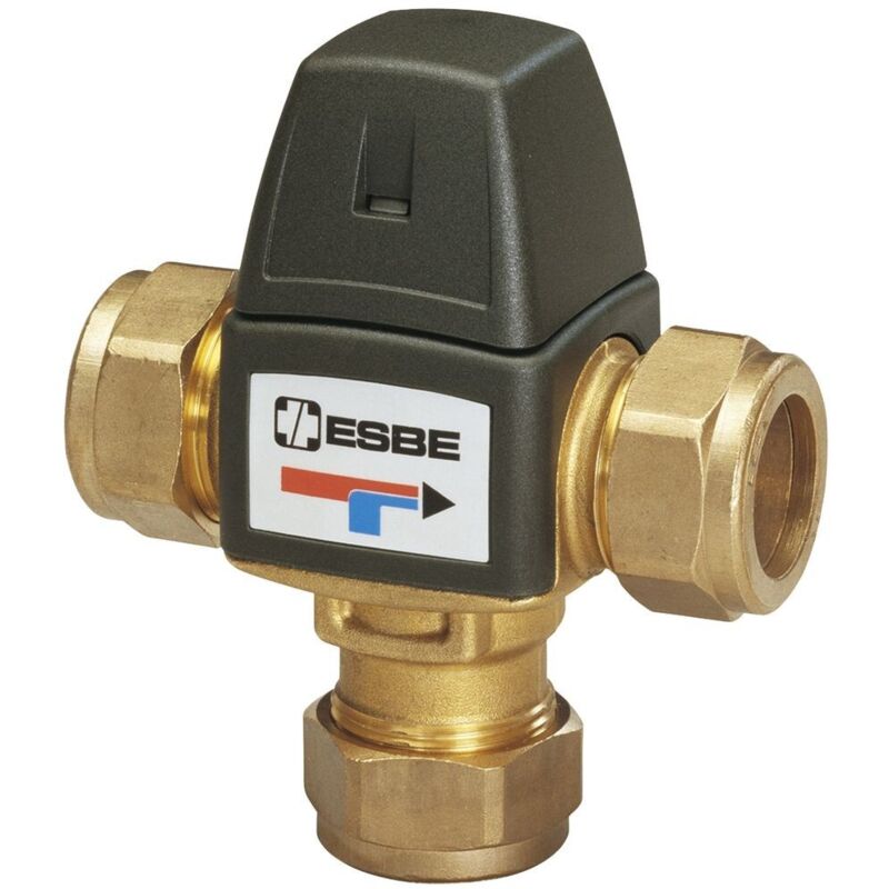 ESBE Mischautomat Serie VTA 323 20 - 43 Grad C DN 20 Kvs 1,5 KLF 22 mm ...