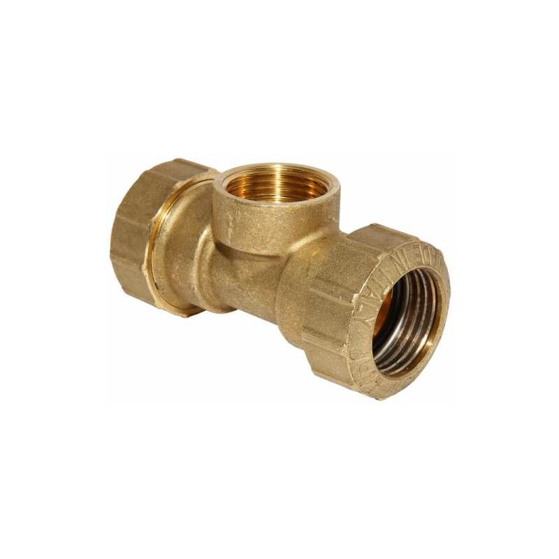 PE-Rohr T-Stück Ø 32 mm x 1'' IG Reiter Verbinder Verschraubung Messing ...