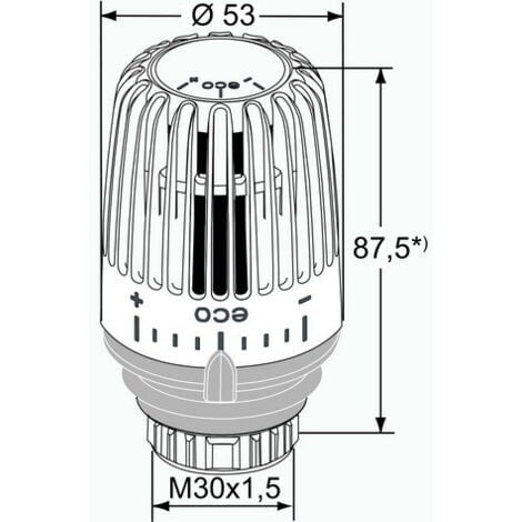 HEIMEIER Thermostat Thermostatkopf K-eco 6071-43.500 mit Nullstellung für Gewinde 30x1,5
