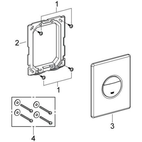 GROHE WC-Betätigung Nova Cosmopolitan für 2-Mengen- und Start & Stopp ...
