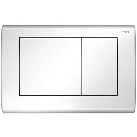 TECE WC-Betätigungsplatte TECEplanus Edelstahl für Zweimengentechnik, weiß 9240324