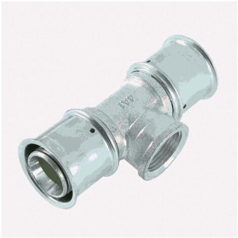 Multitubo Metall-Press-T-Stück mit IG 20x1/2IGx20 für Verbundrohr, 25035