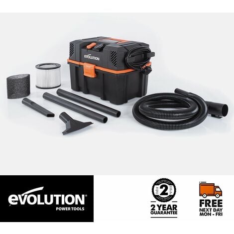 Evolution R15VAC 1000 Watt 15L Wet & Dry Workshop Vacuum Cleaner Dust ...