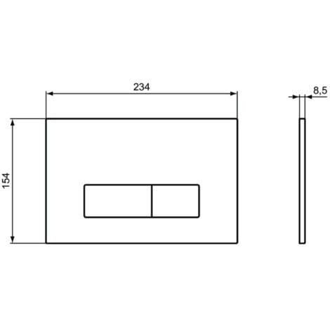 IDEAL STANDARD R0121AA OLEAS Placa de Accionamiento Cromo Brillo - ref ...