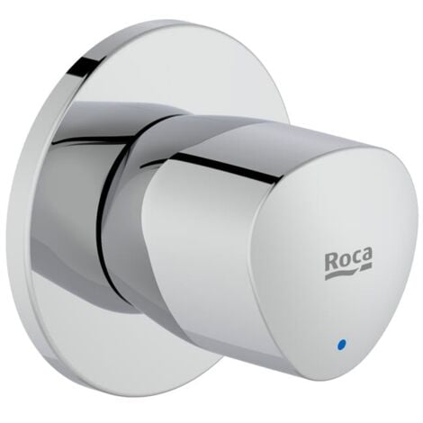 ROCA A5A168EC00 BRAVA Llave De Paso Recto De 3/4' De Agua Fría Índice Azul Cromo - ref: A5A168EC00