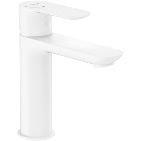 ROCA A5A326EB00 CALA Grifo Monomando Lavabo Con Cuerpo Liso Cold Start Blanco Mate - ref: A5A326EB00