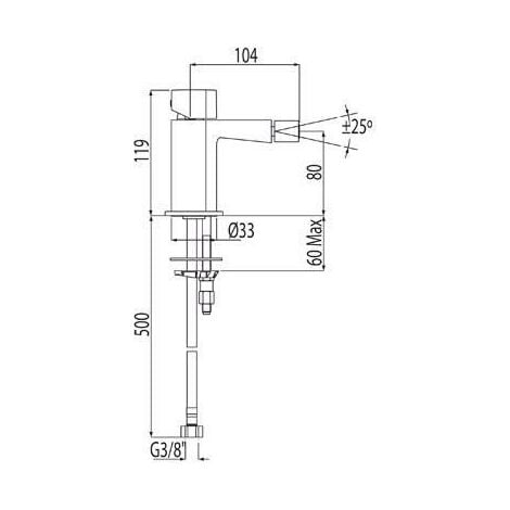 SLIM-TRES 20212002 Grifo Bidé - ref: 20212002